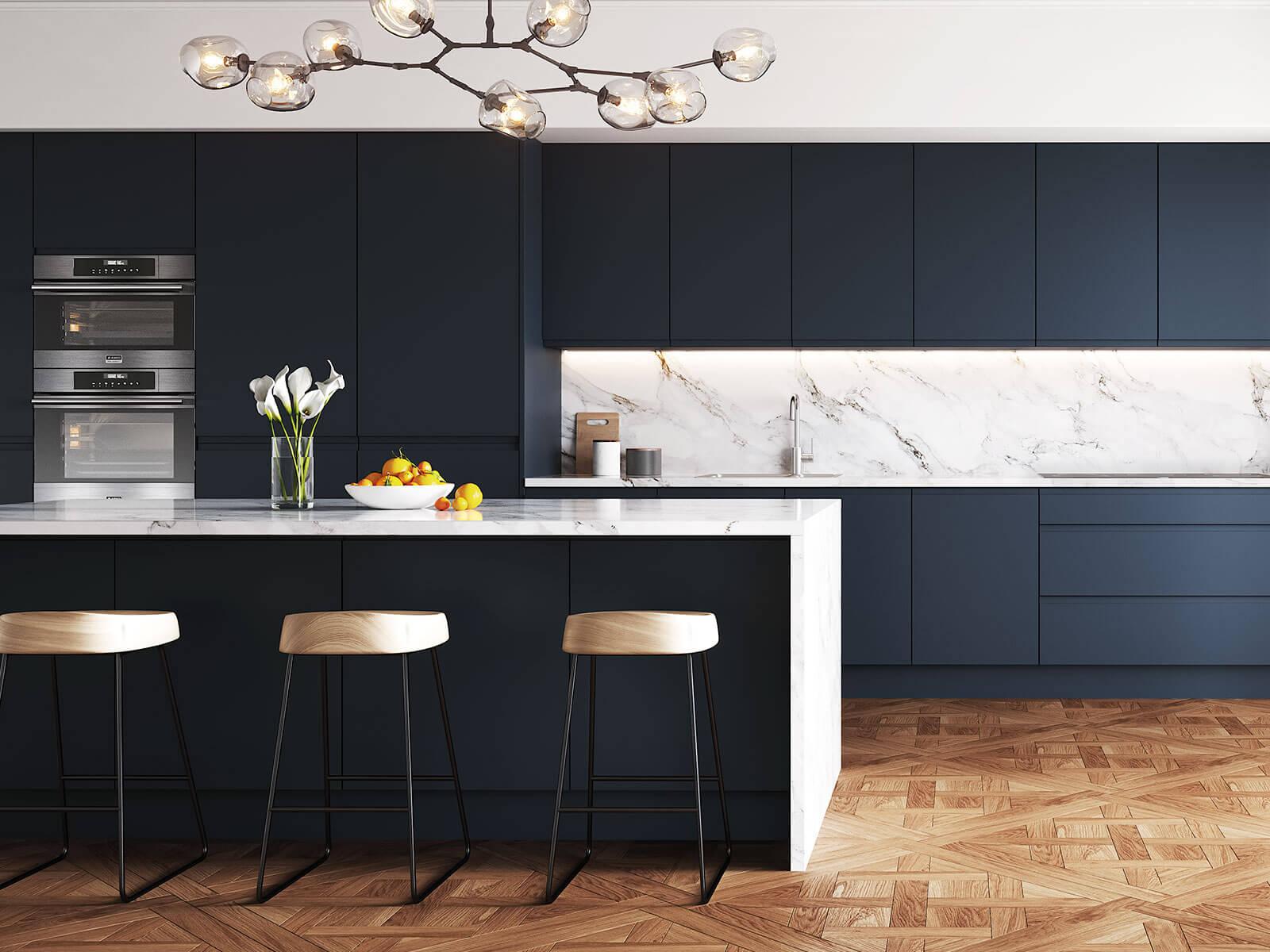 Handleless Kitchens | Fitted Handleless J Pull Kitchens Direct