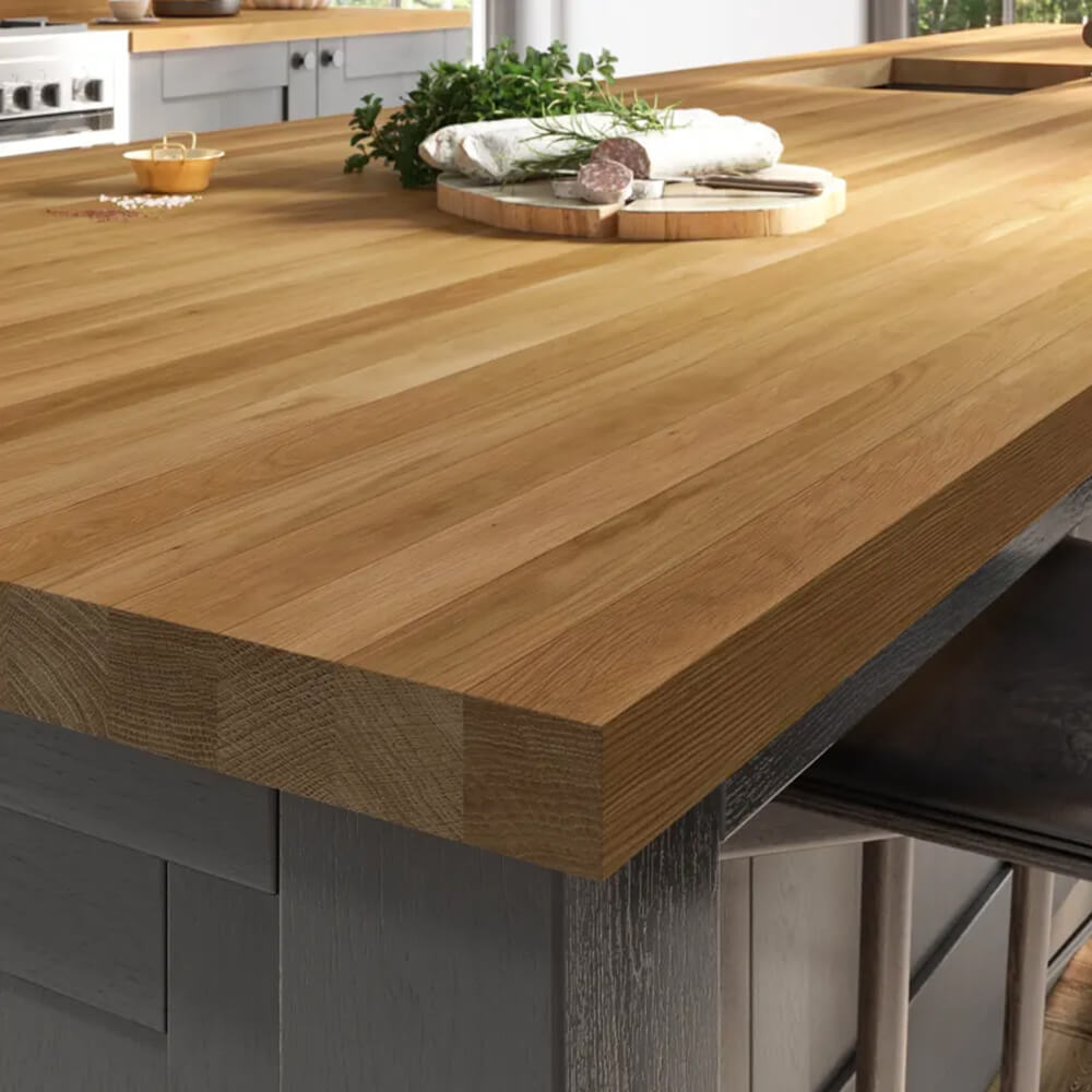 Natural Oak - Real Wood Worktop - 40mm Thick