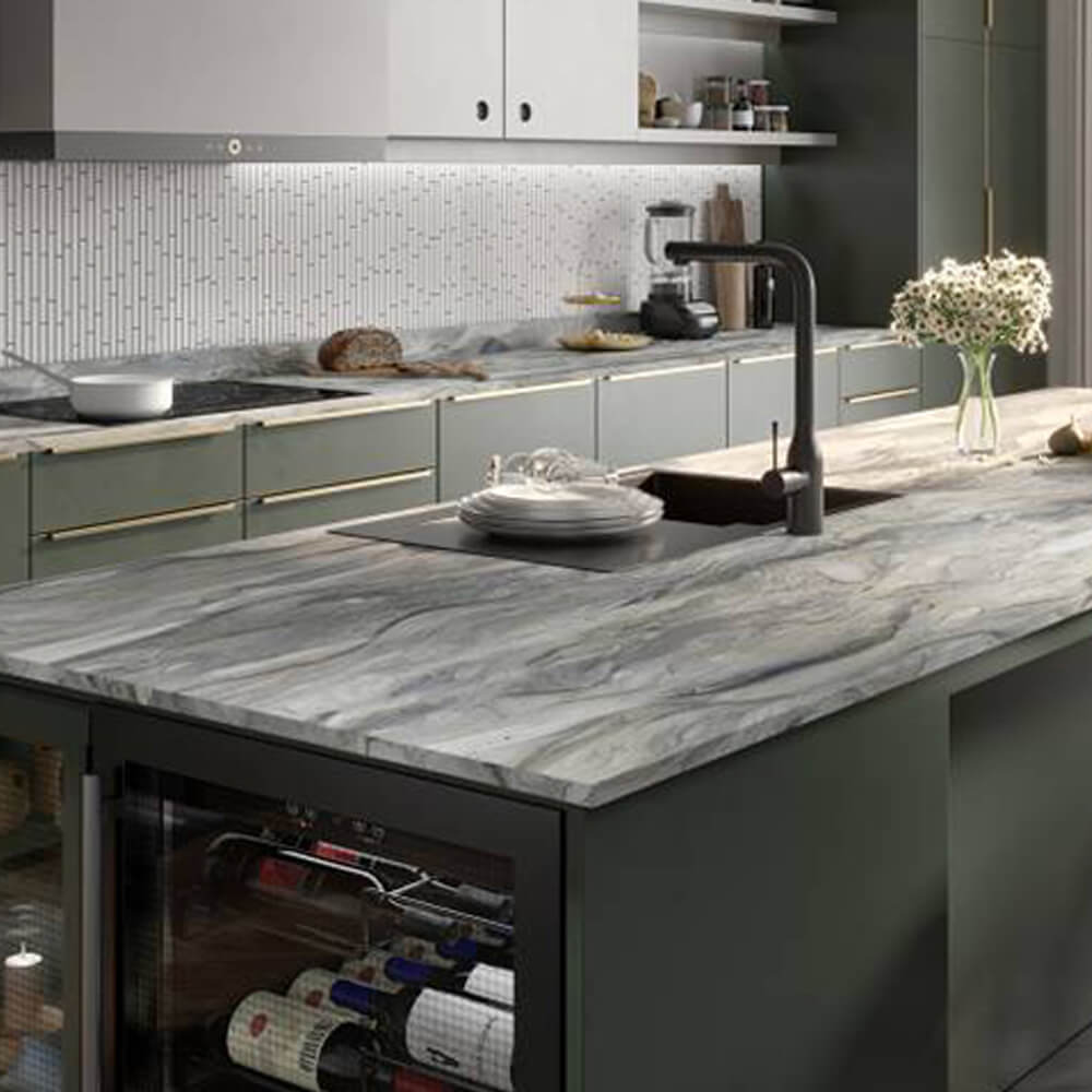 Aria Aura Marble - Solid Laminate Worktop